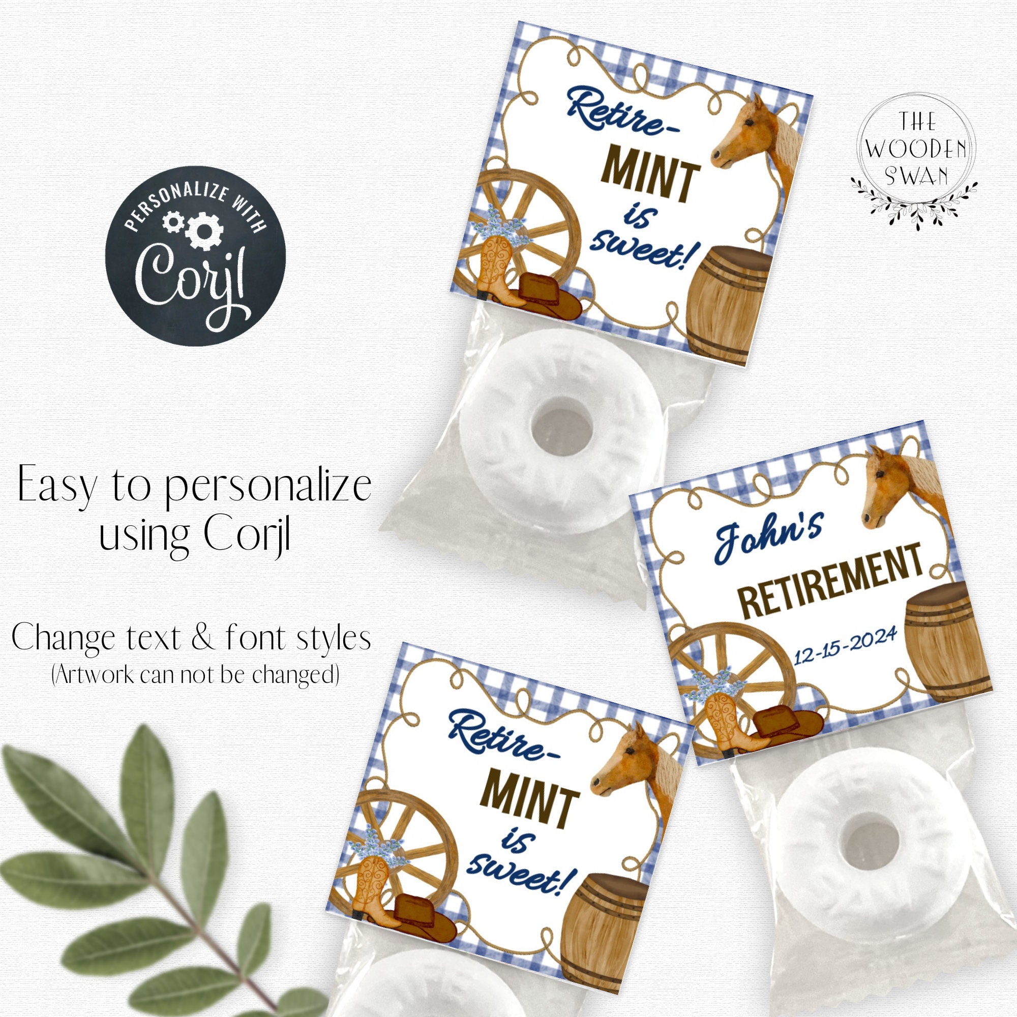 Printable Retirement Mint Favor Topper Template, Custom Mint Party ...