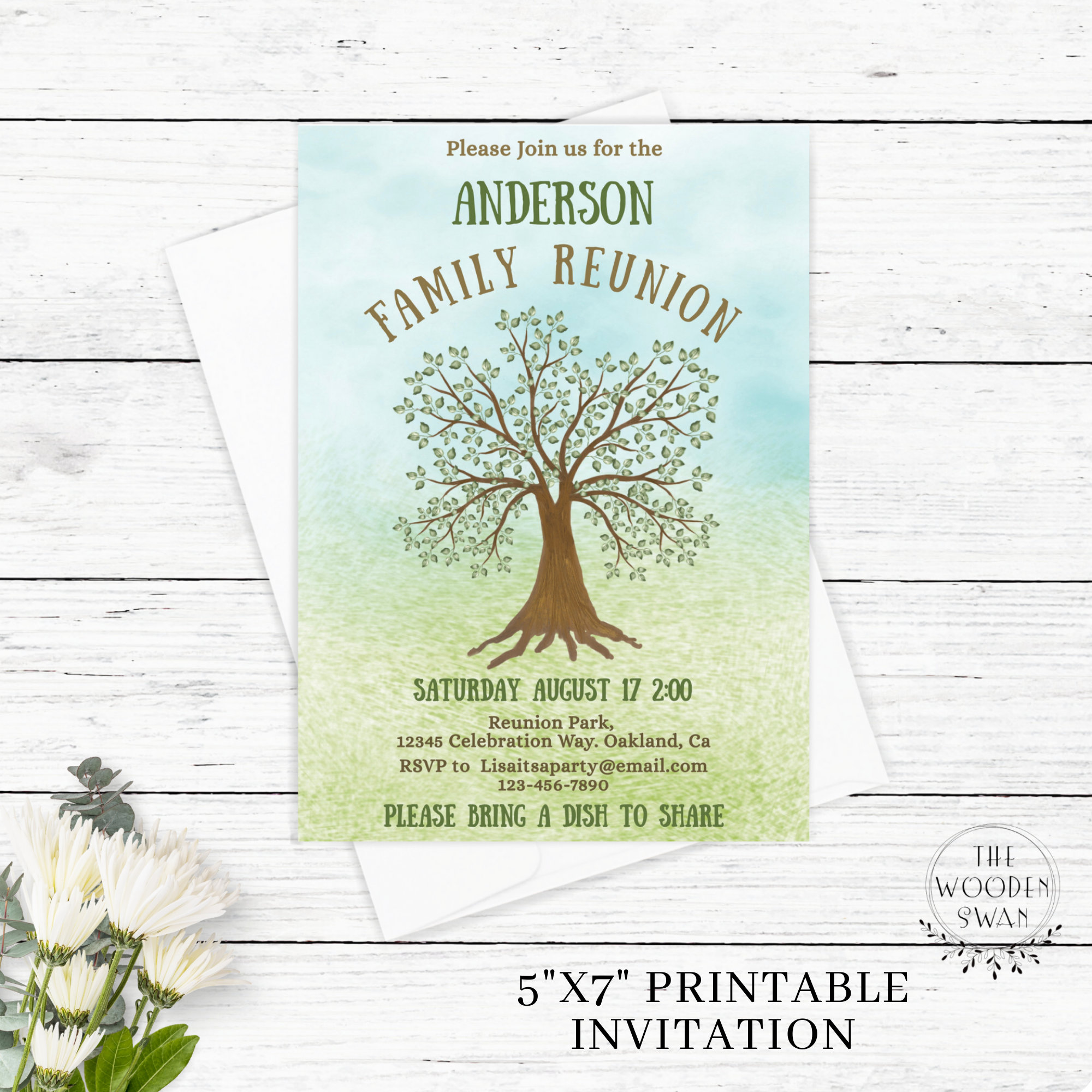 Printable Family Reunion Templates Bundle, Family Tree, Template for ...