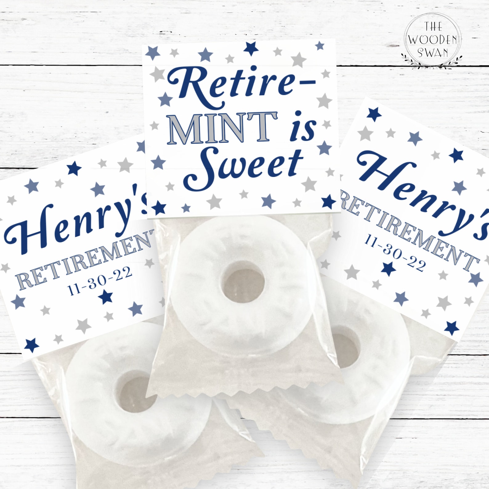 Printable Retirement Mint Favor Topper Template, Custom Mint Party ...