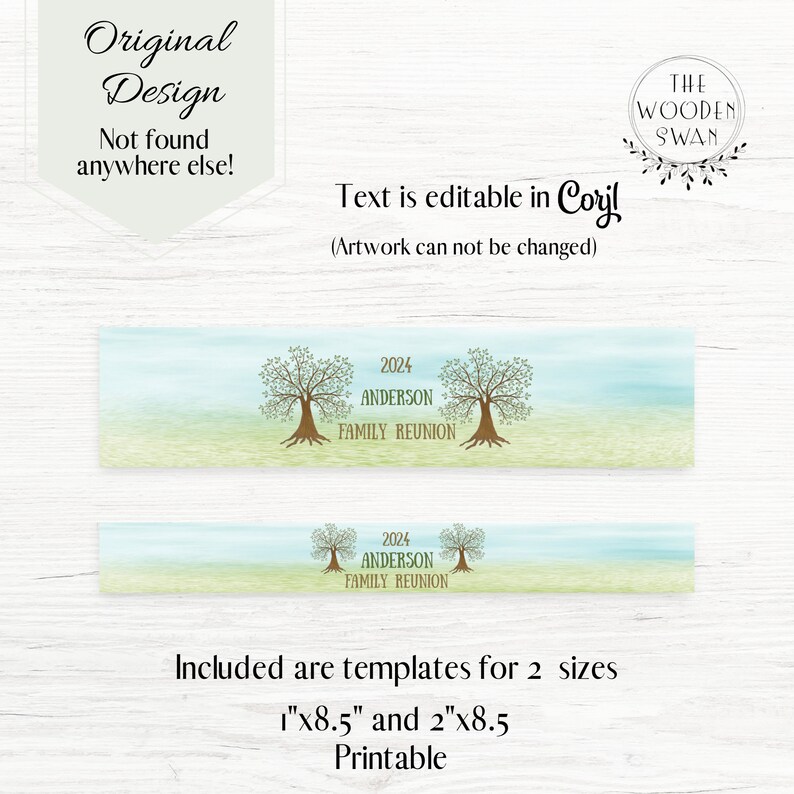 Printable Family Reunion Water Bottle Template, Bottle Label Template ...