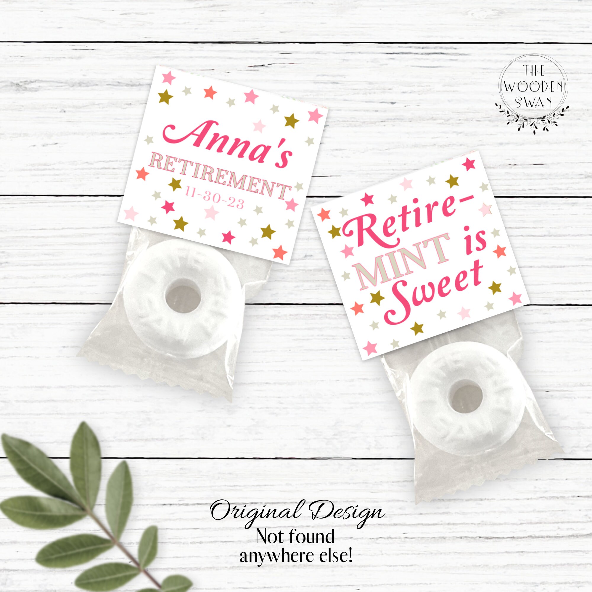 Printable Retirement Mint Favor Topper Template, Custom Mint Party ...