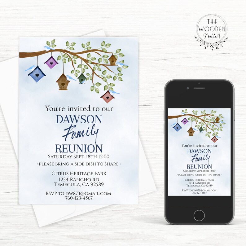 Printable Family Reunion Invitation Template Family Reunion - Etsy