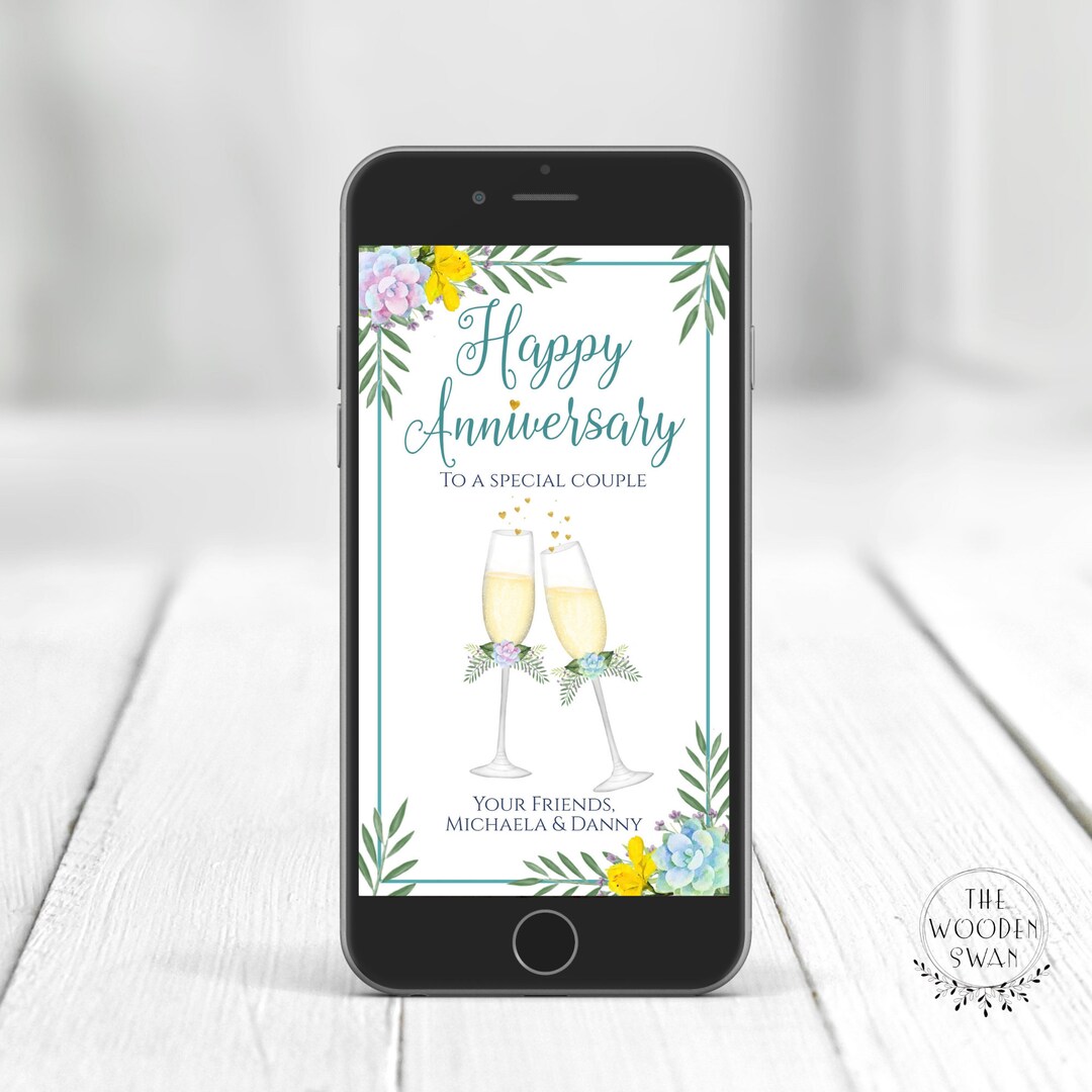 Electronic Happy Anniversary Template, Digital Anniversary Ecard ...