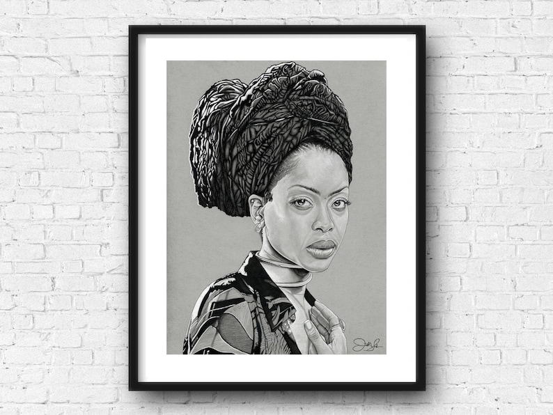 Erykah Badu Poster R&B Rnb Neo-soul Wall Art Art - Etsy