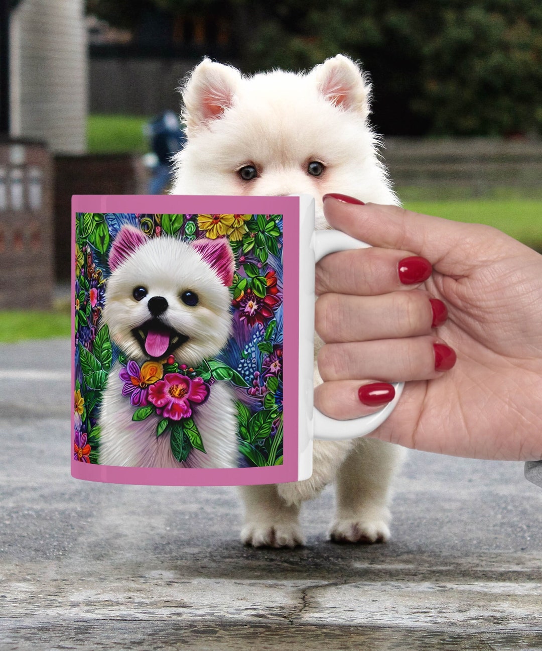 Pomeranian Mug Cute Pup Mug Puppy Mug Dog Lover Mug - Etsy