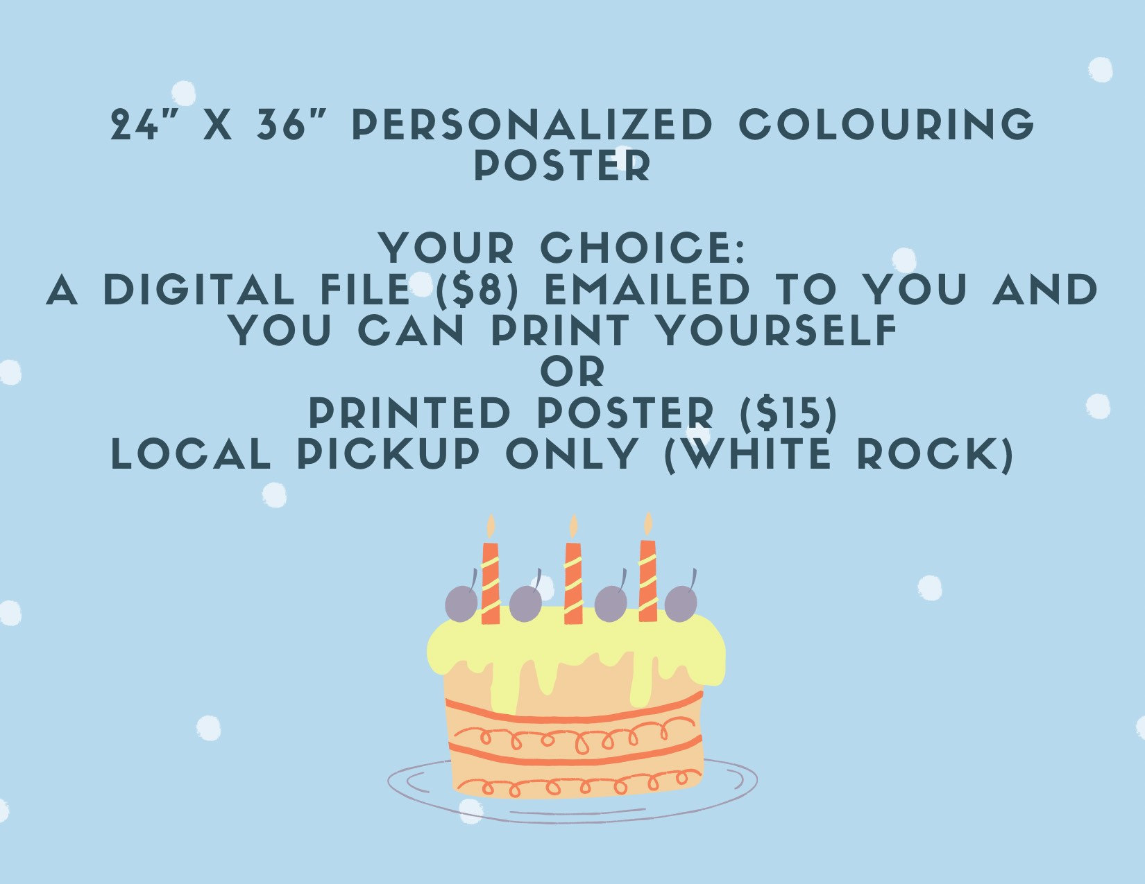 Personalized Birthday Colouring Poster - 24x36” - Digital Download ...