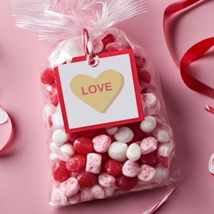 Printable Tags for Valentines Day Conversation Heart Tags Valentines ...