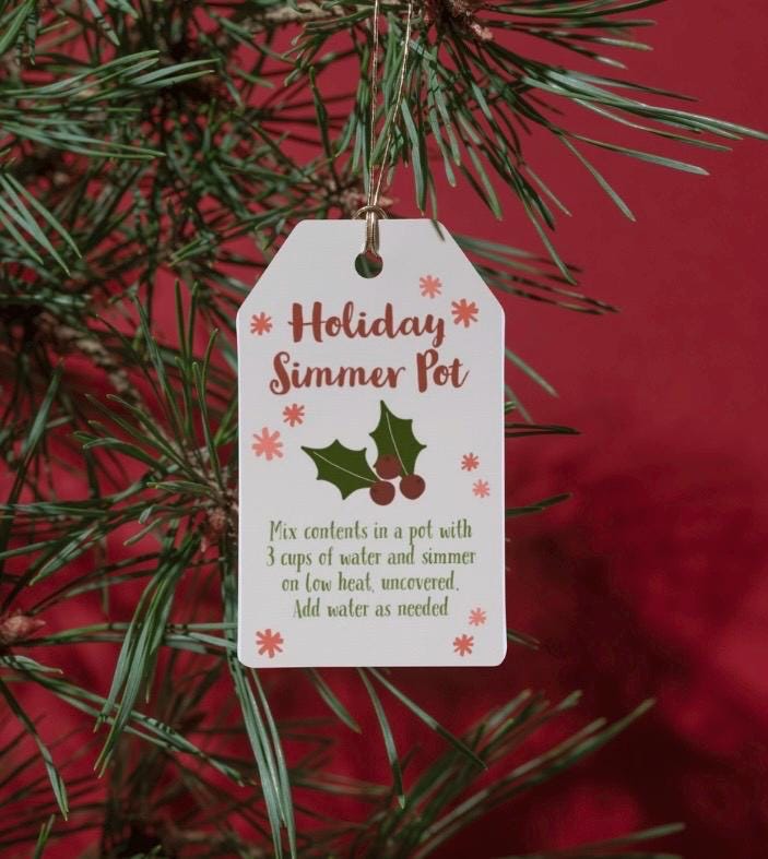 Printable Tags for Holiday Simmer Pot Printable Labels Holiday ...