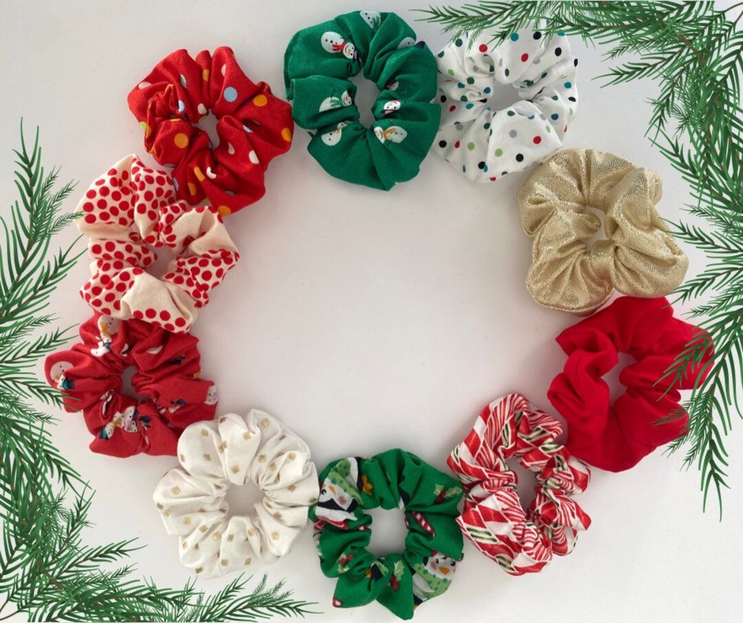 Christmas Mini Scrunchies Little Girl Scrunchies Toddler Scrunchies ...