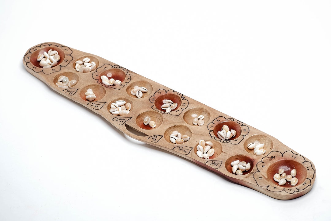 Premium Large Sungka Game With Shells - Etsy
