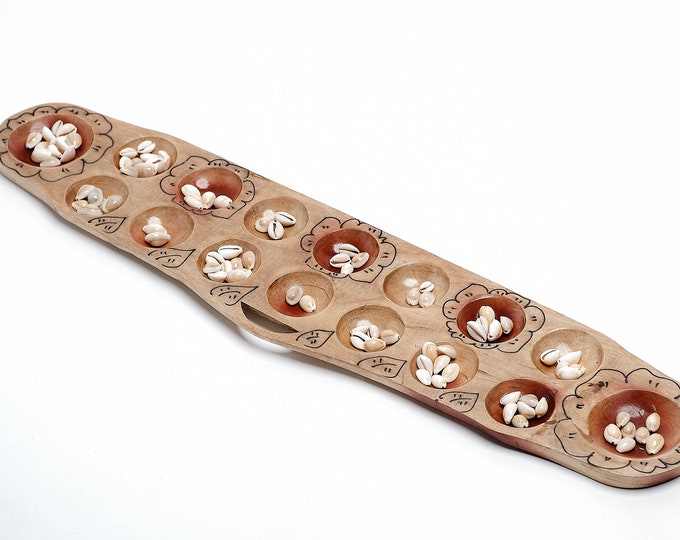 Premium Large Sungka Game With Shells - Etsy
