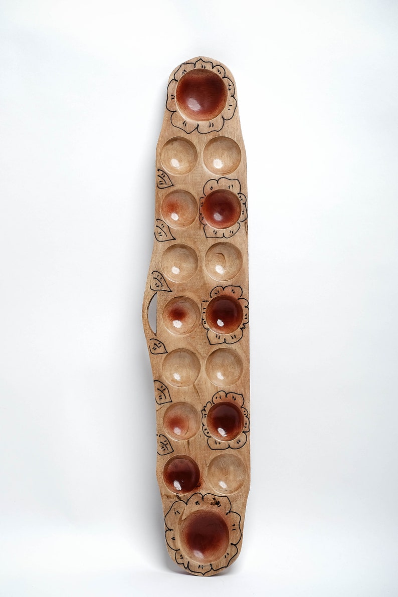 Premium Large Sungka Game With Shells - Etsy