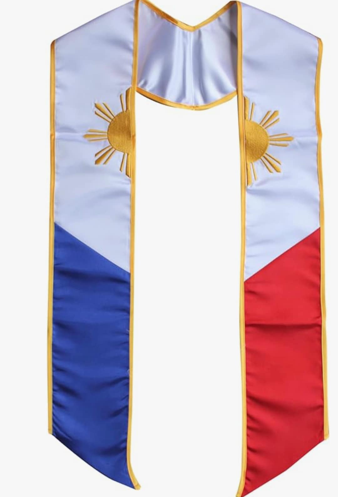 Philippines Flag Embroidered Graduation Stole | Sash | Scarf | Filipino ...