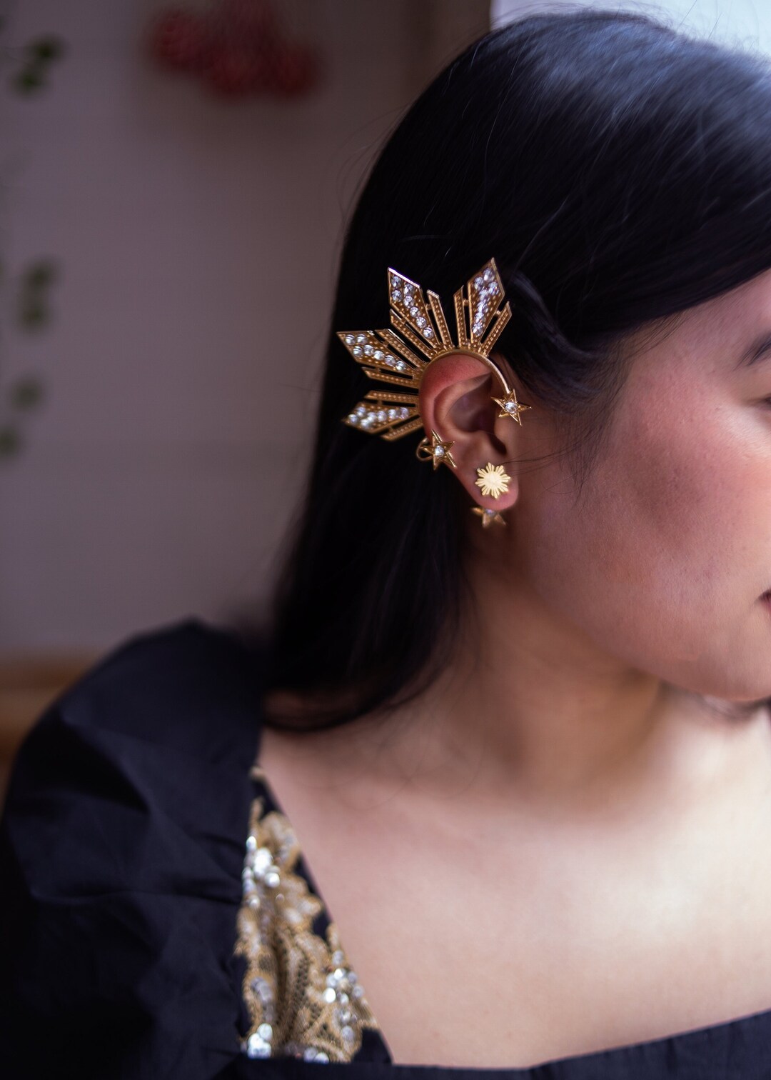 Miss Universe Stars and Sun Ear Cuff - Etsy