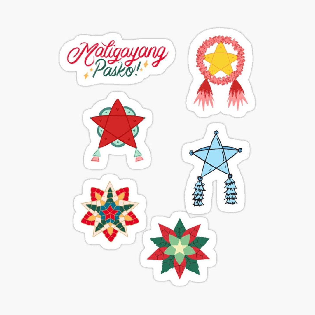 Pasko Philippine Christmas Lantern Sticker Pack (6 Stickers) - Etsy