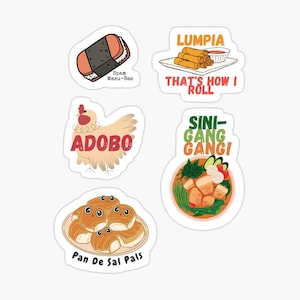 Filipino Food Sticker Pack (5 Stickers) - Etsy