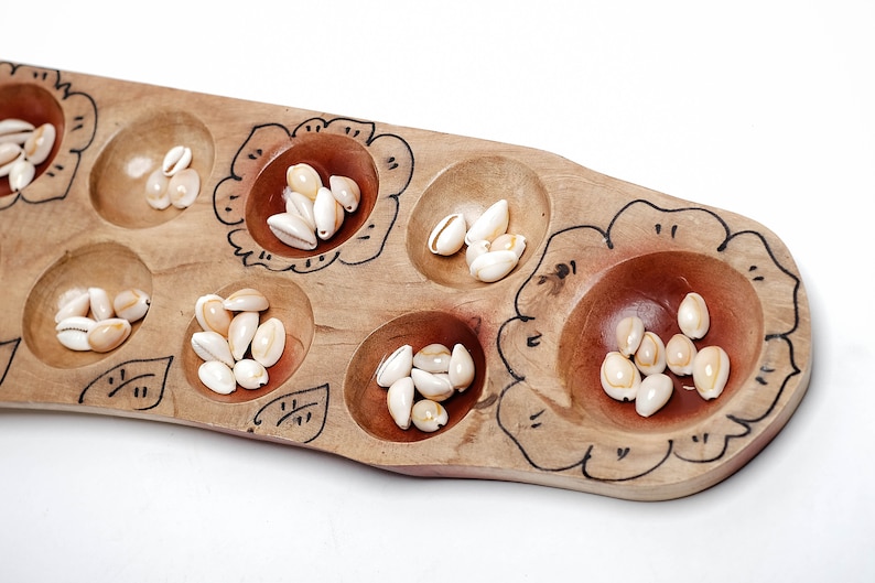 Premium Large Sungka Game With Shells | Etsy