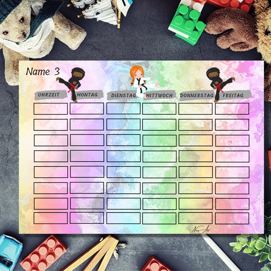 Personalized Timetables Timetable School Timetable Reversible Timetable ...