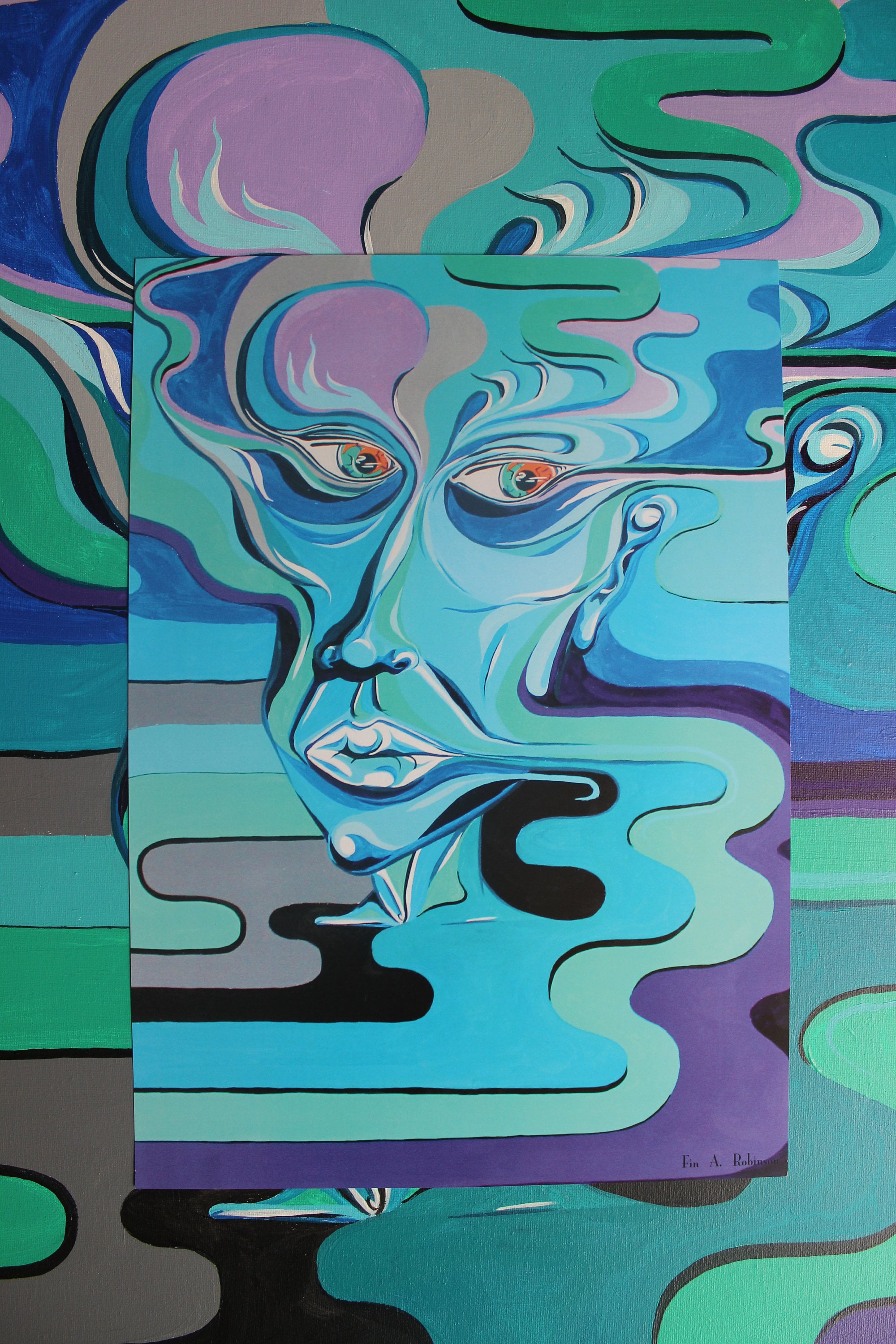 Smog Fin Robinson Original Art Print A3 Borderless - Etsy