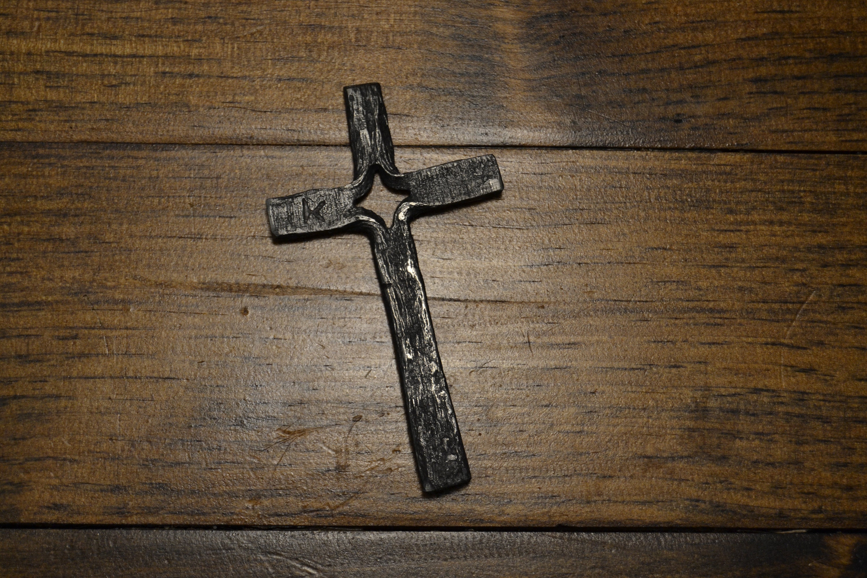 Hand Forged Iron Split Cross - Etsy