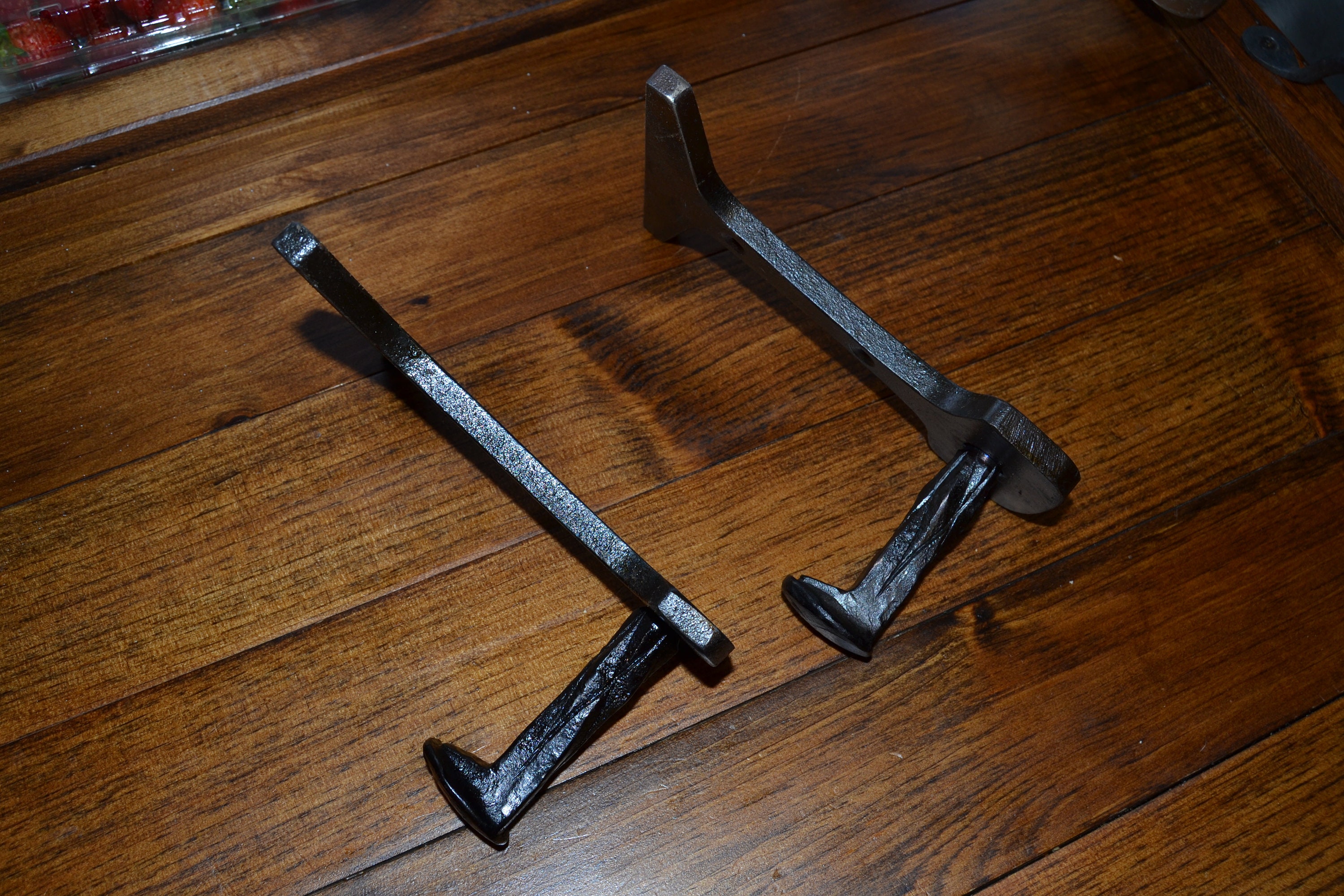 Hand Forged Railroad Spike Hooks - Etsy