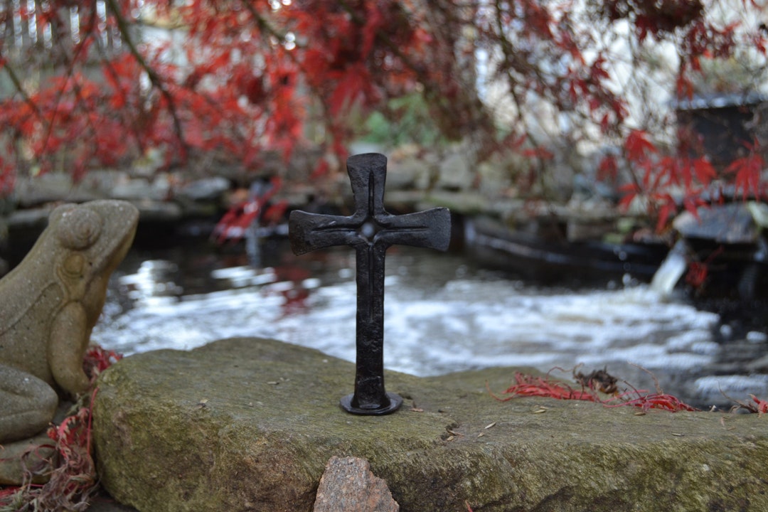 Hand Forged Railroad Spike Cross - Etsy