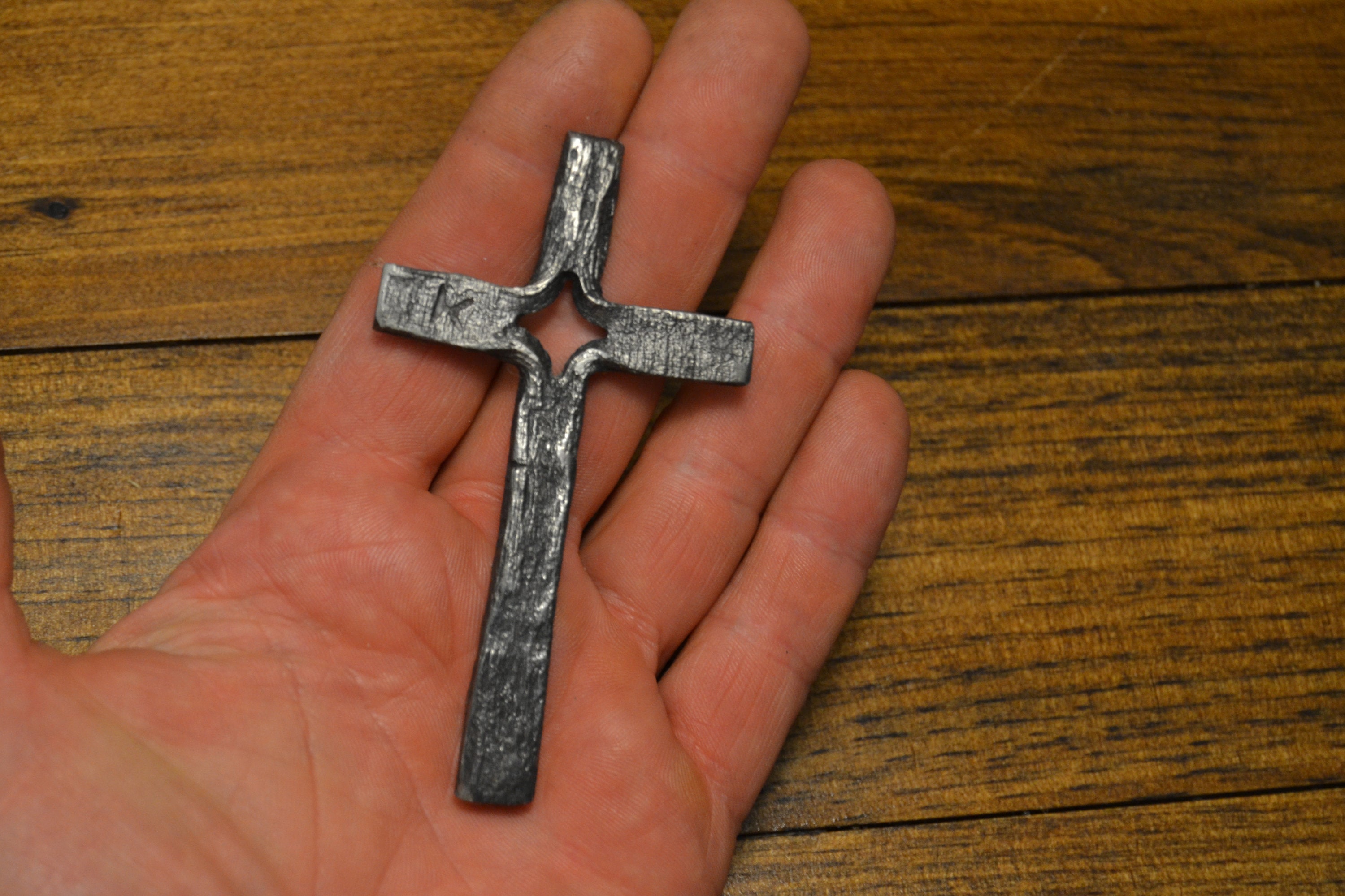 Hand Forged Iron Split Cross - Etsy