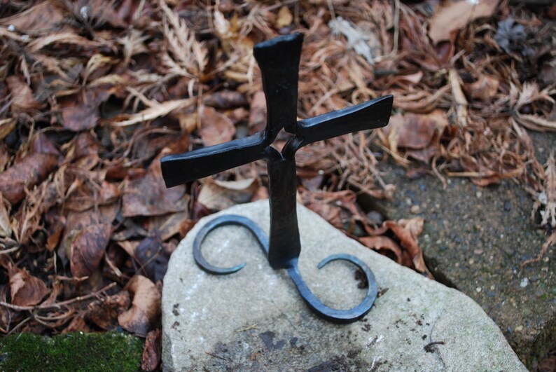 Self- Standing Hand Forged Split Cross - Etsy