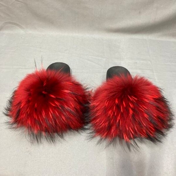 Fur Slides - Etsy