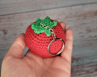 Tomato Crochet Keychains - Etsy