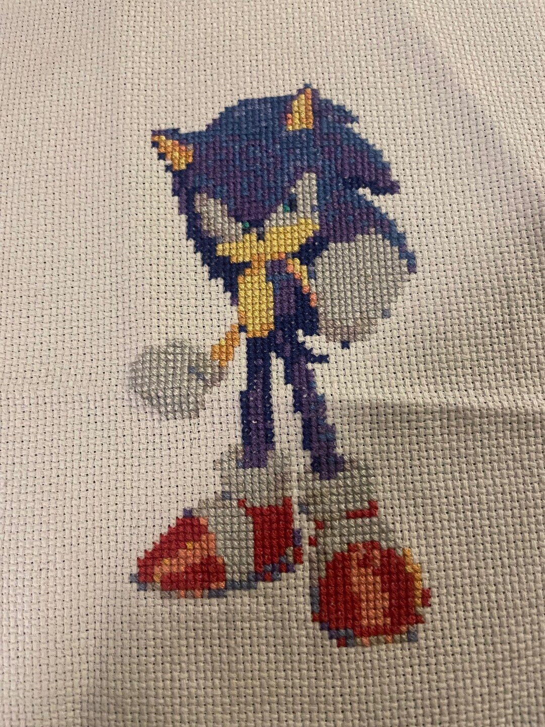 Sonic the Hedgehog Unframed Cross Stitch - Etsy UK