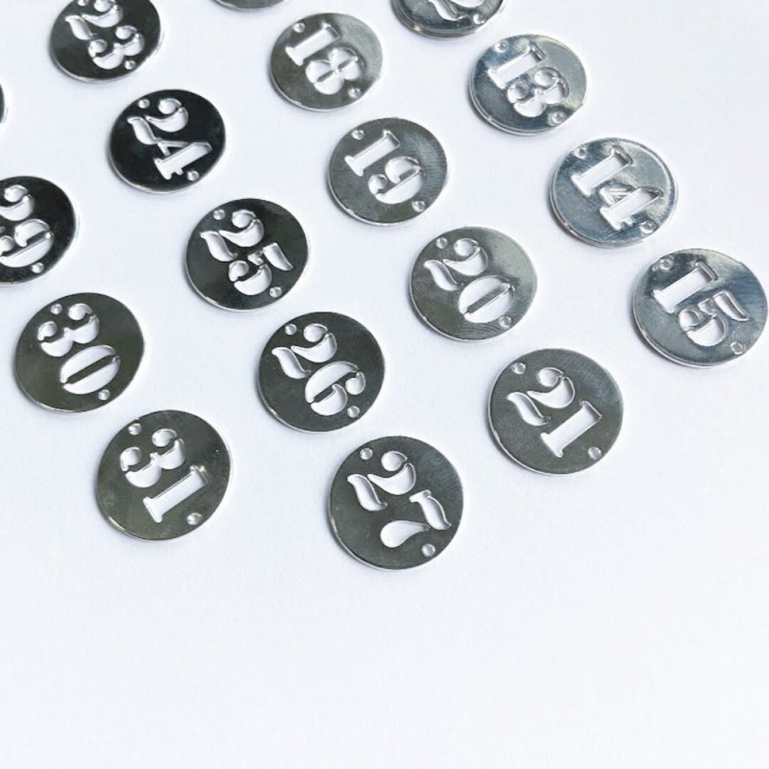 Number Divider - Silver Plated - From 1 to 31 - Etsy