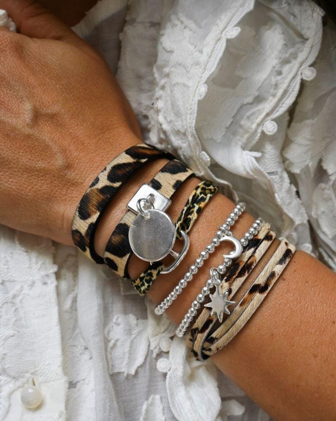 Leopard Print Leather Bracelets - Trendy Leather Bracelets - Leopard ...