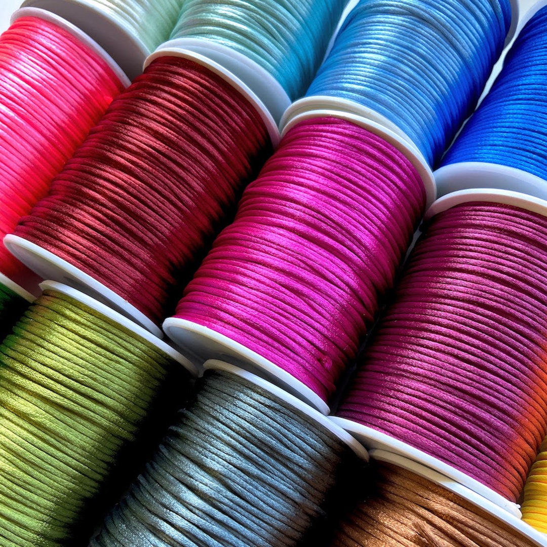 DUO Satin Cord Set 2.5mm - 2 X 2 Meters - Synthetic Rattail - Cord for ...