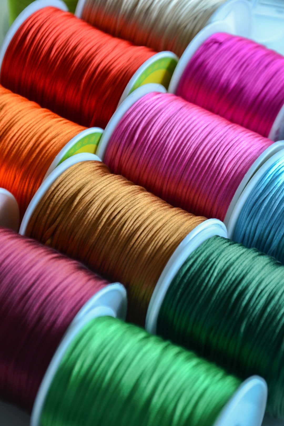 DUO Satin Cord Set 1mm - 2 X 2 Meters - Synthetic Rattail - Cord for ...