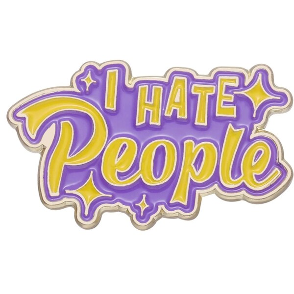 I Hate People Badge - Etsy