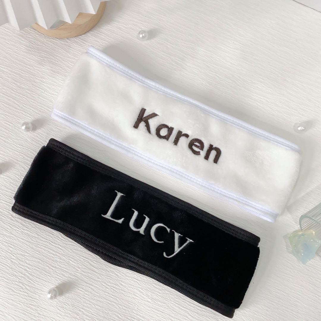 Personalized Embroidered Headband,flannel Headband With Custom Name ...