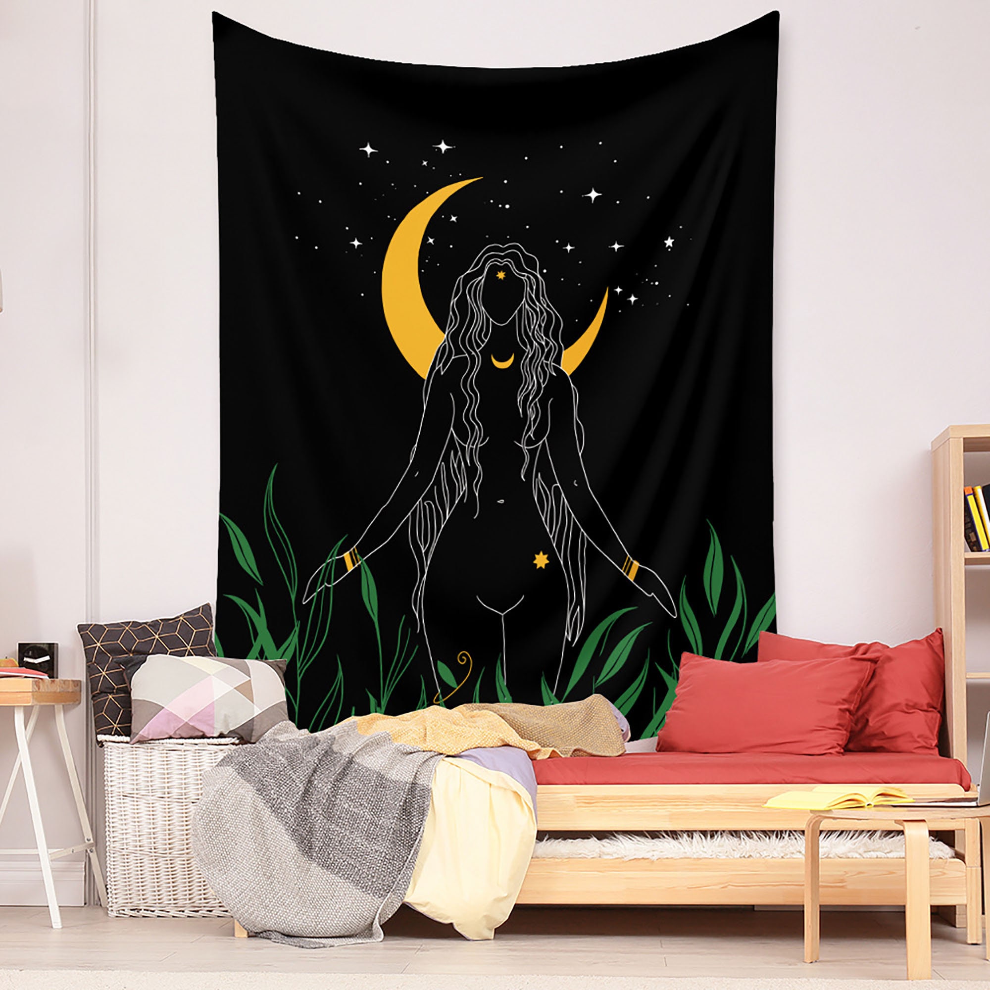 Naked Sexy Women Tapestry Trippyblack Tapestrymoon Tapestry Etsy