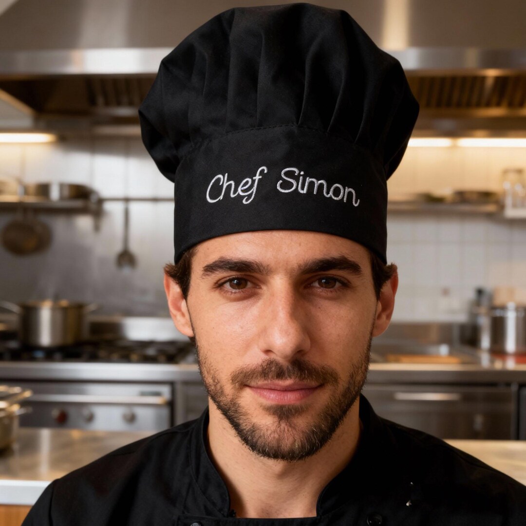 Personalized Embroidered Chef Hat, Custom Name Chef Hat,unisex Chef Hat ...