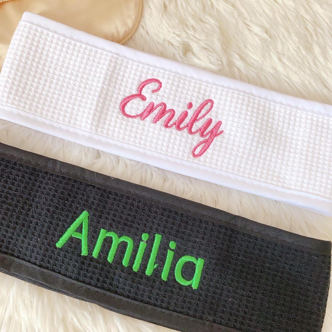 Embroidered Waffle Headband,customizable Headband With Your Text ...