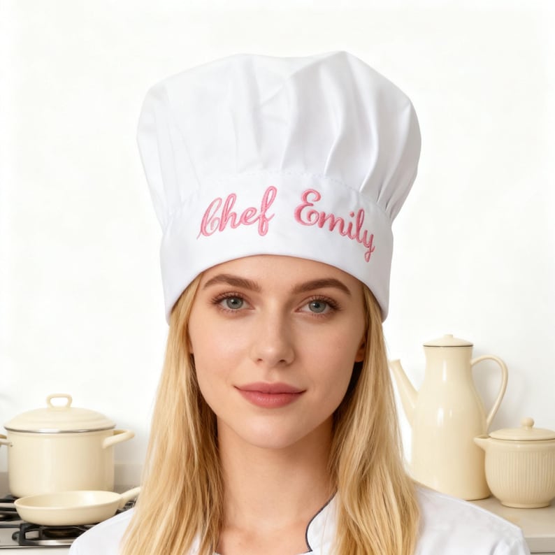 Embroidered Chef Hat for Bakers,adjustable Chef Hat With Custom Name ...