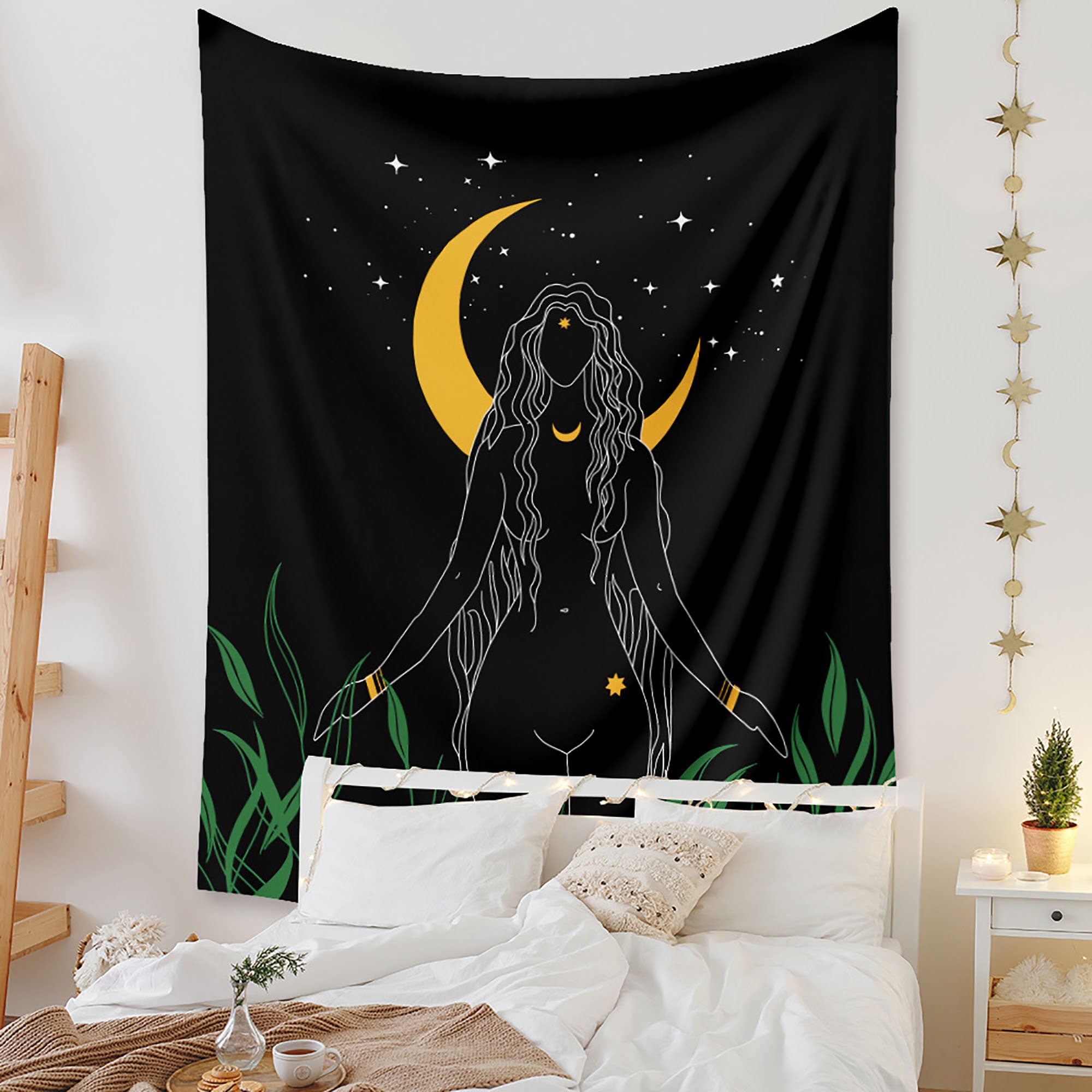 Naked Sexy Women Tapestry Trippyblack Tapestrymoon Tapestry Etsy