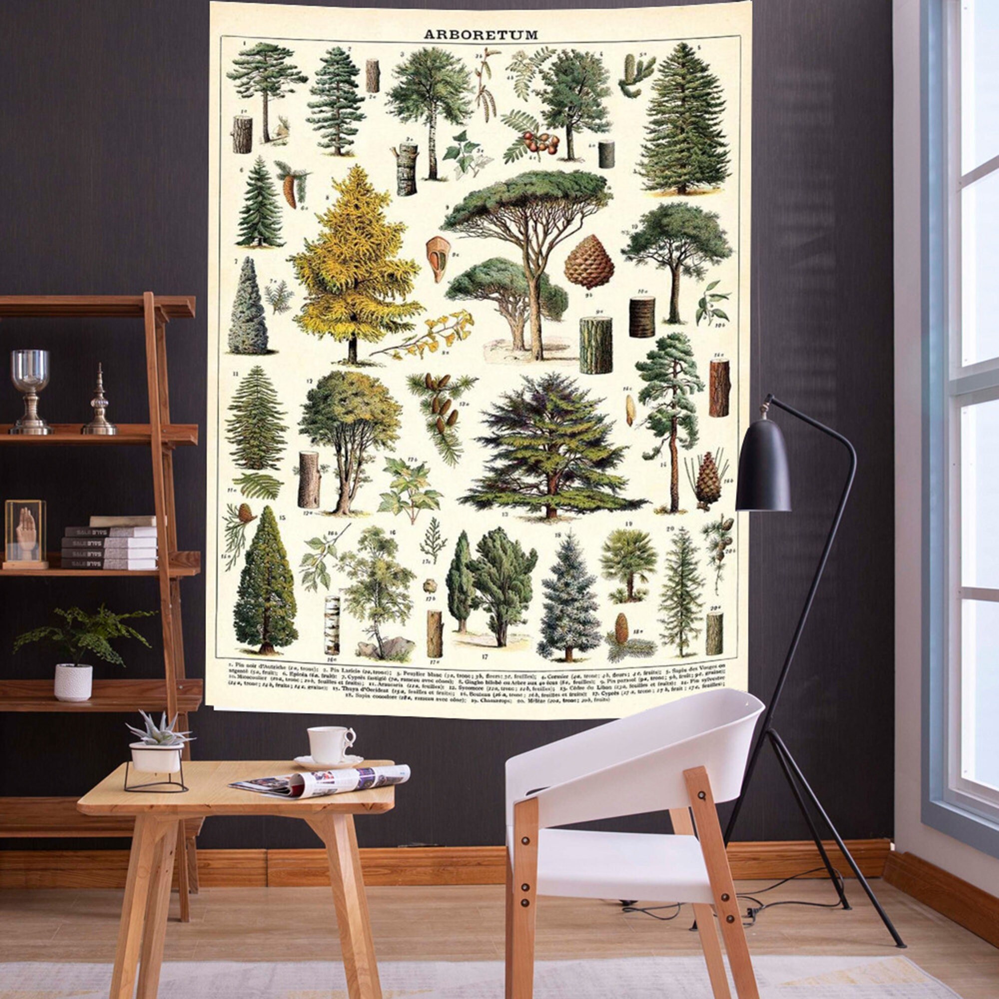 Botanical Tree Tapestry - Etsy