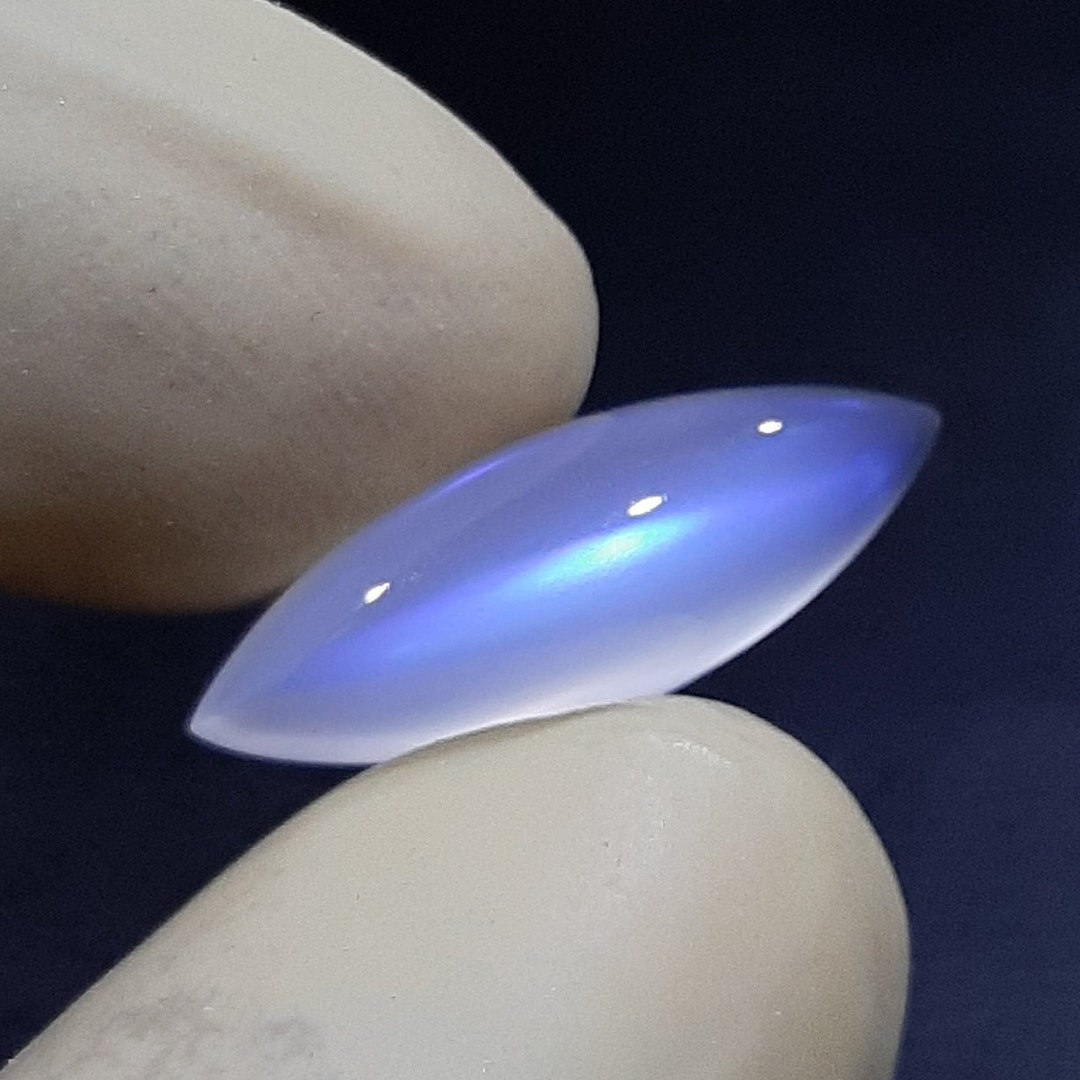 Natural Blue Flashy Rainbow Moonstone Cabochon Marquise Shape Super 100 ...