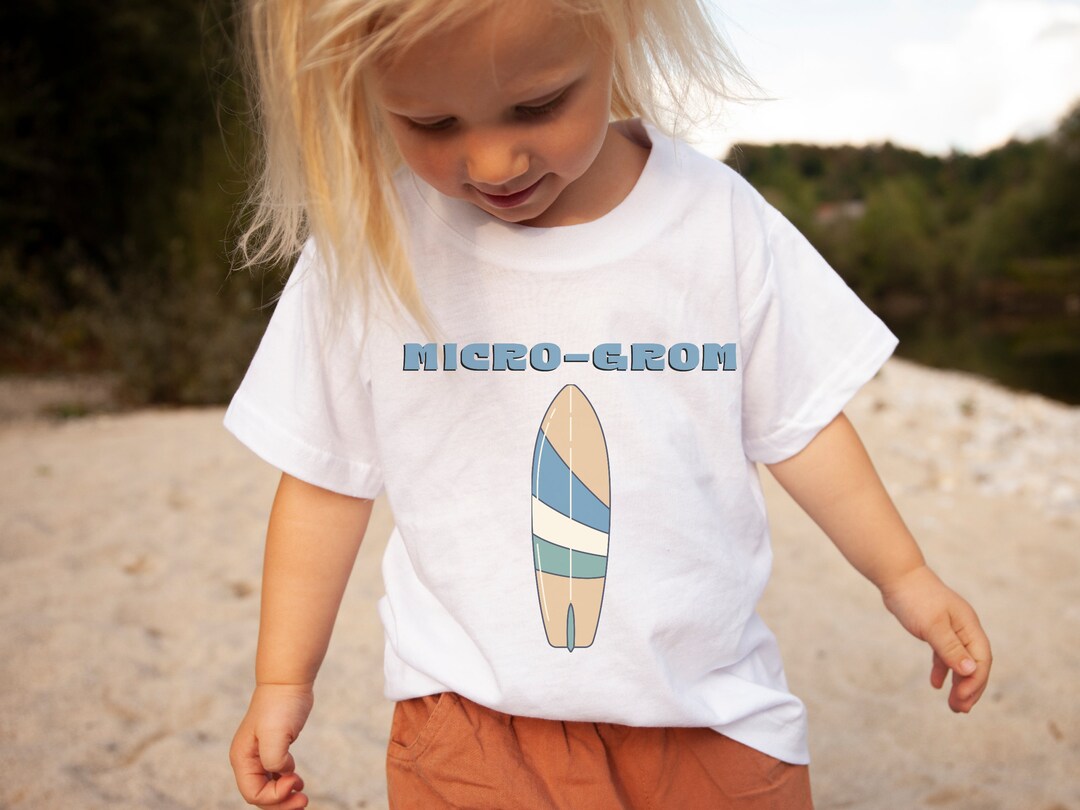 MICRO-GROM Cute Surfboard Toddler Shirt, Ages 2-5 - Etsy