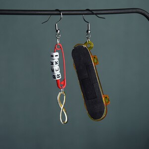 Reki Colored Safety Pin Skateboard Earrings - Reki Kyan - Sk∞ - Sk8 - Etsy