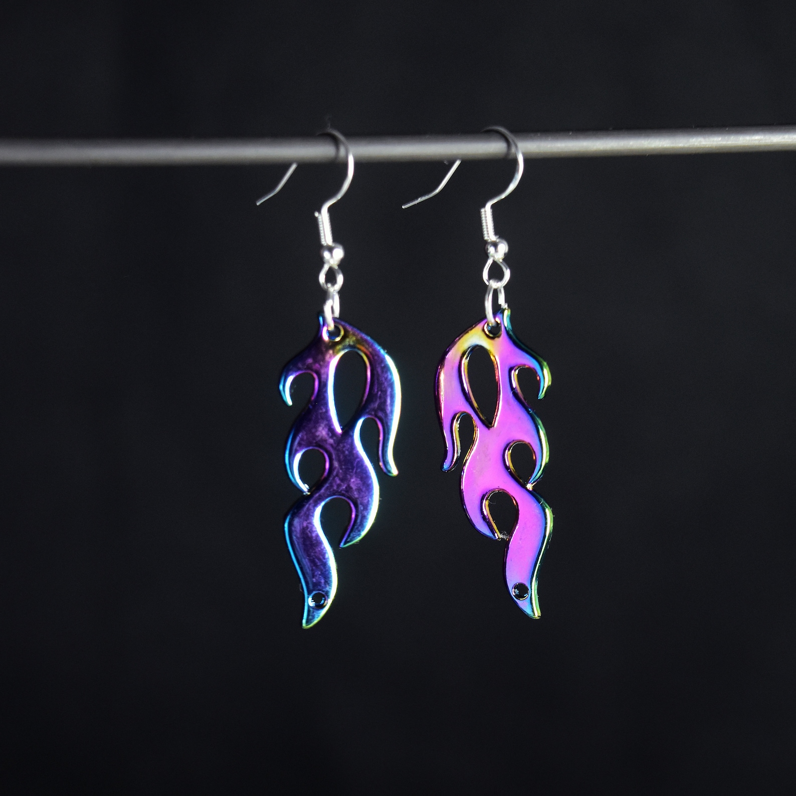 Dabi Purple Flame and Fire Charm Earrings Dabi - Etsy
