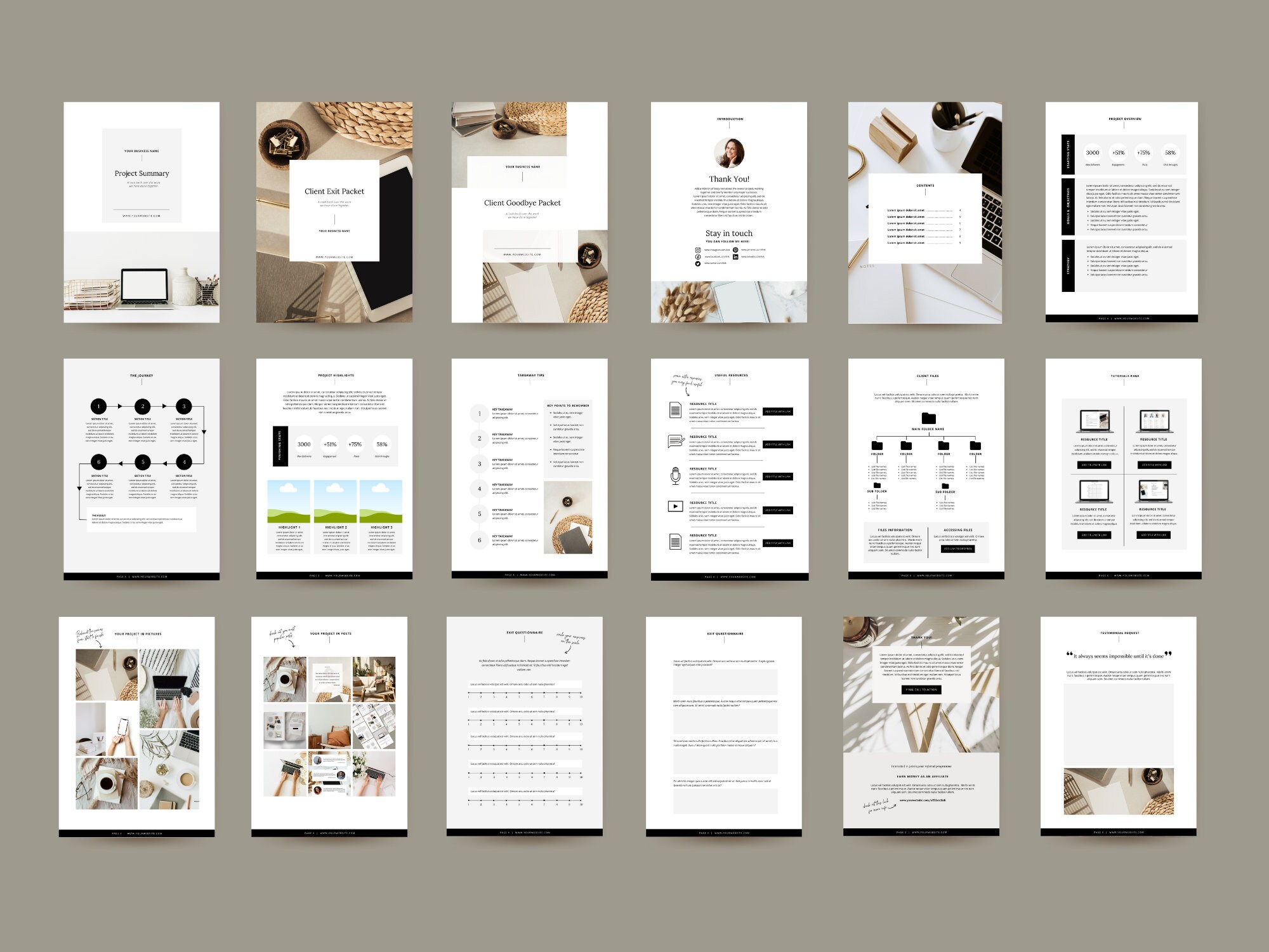 Client Exit Packet Template | Client Goodbye Template | Canva Exit ...