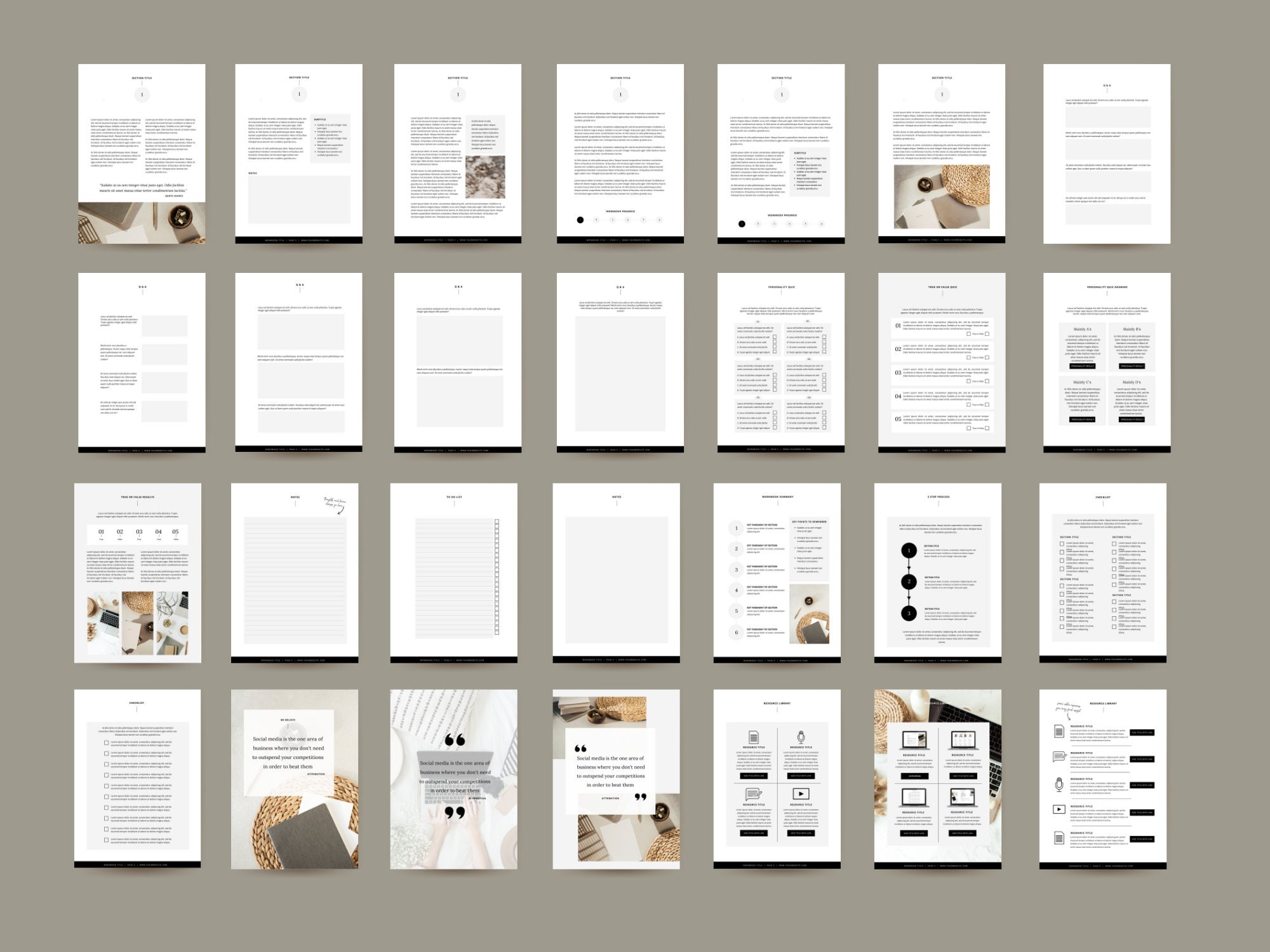 Workbook Template, Editable Canva Workbook, Lead Magnet, Course ...