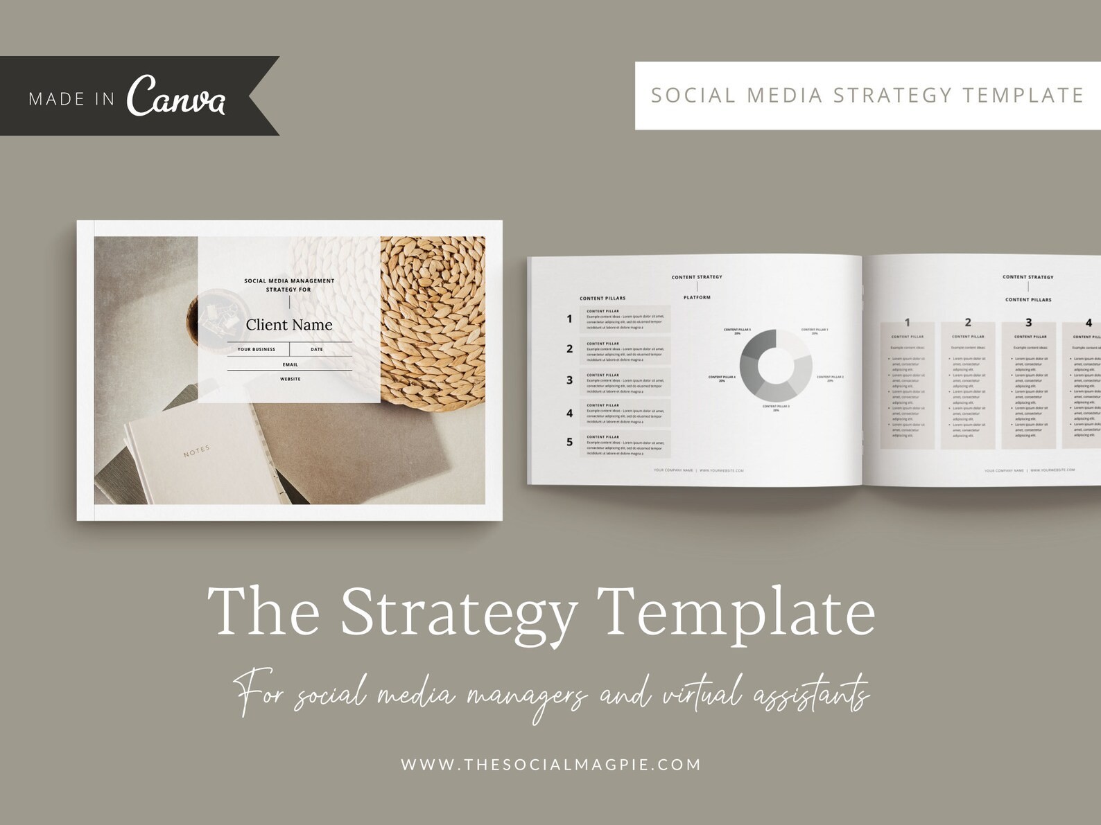 Social Media Manager Strategy Template Client Strategy Template for ...